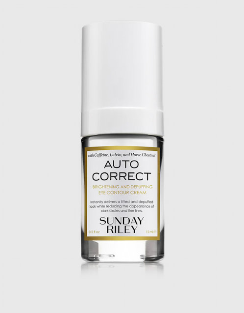 Sunday Riley Auto Correct Brightening and Depuffing Contour Eye Cream ...