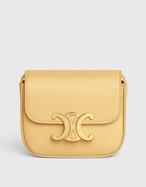 Celine Triomphe Mini Shiny Calfskin Crossbody Bag (ショルダーバッグ,クロスボディバッグ ...