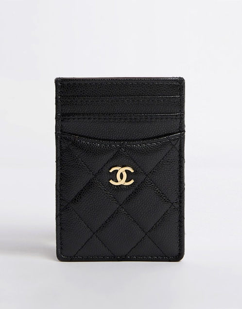 Chanel Chanel Card Holder With Gold Hardware () IFCHIC.COM