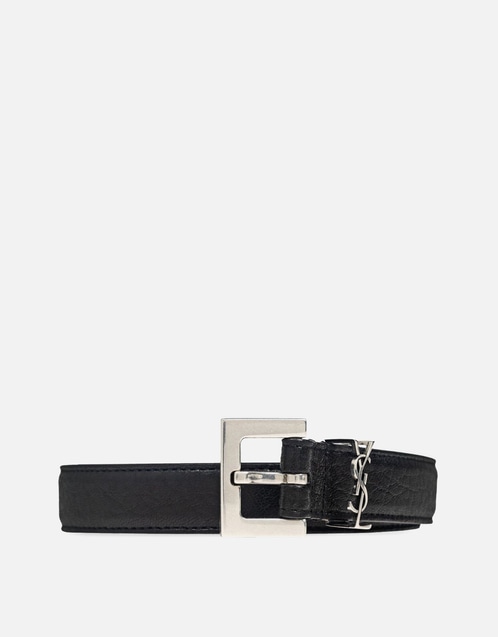 Saint Laurent Men's YSL Leather Belt (Accessories,Belts) IFCHIC.COM