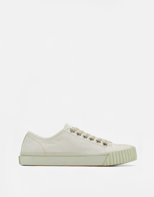 Maison Margiela White Canvas Tabi Sneakers () IFCHIC.COM