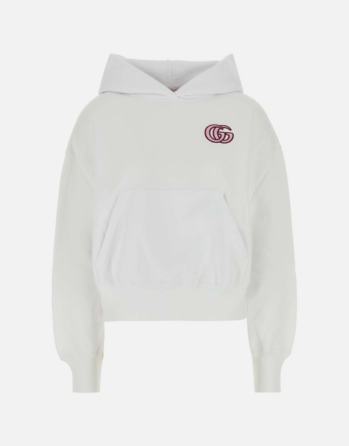 Gucci Embroidered Cotton Jersey Hooded Sweatshirt () IFCHIC.COM