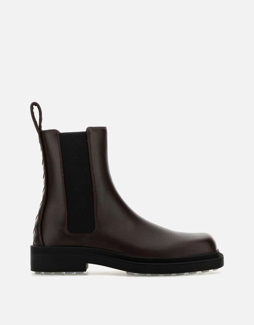 Bottega Veneta Men's Ben Leather Square Toe Chelsea Boot () IFCHIC.COM