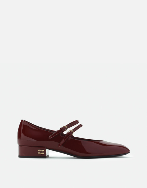 Miu Miu Patent Calfskin Leather Double Strap Pumps (All New In,Shoes ...