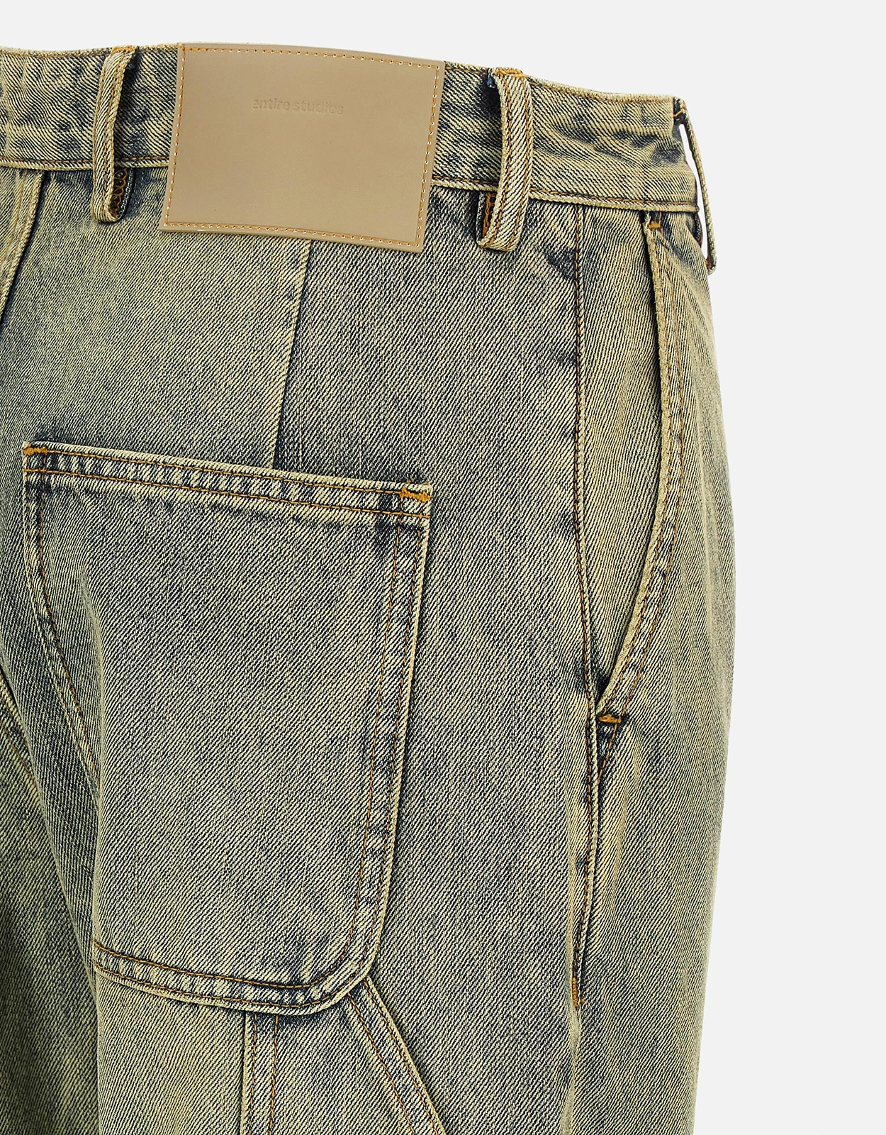 Entire Studios Cuff Jean Surface Wave Wide Straight Leg Jeans (All New ...