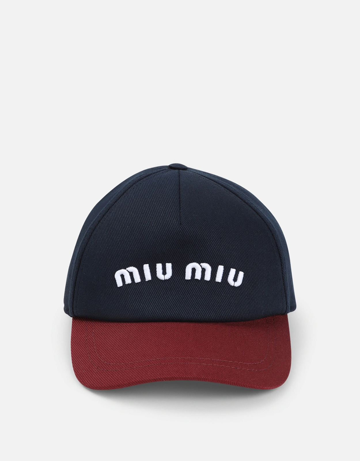Miu Miu Logo Embroidered Cotton Cap (All New In) IFCHIC.COM