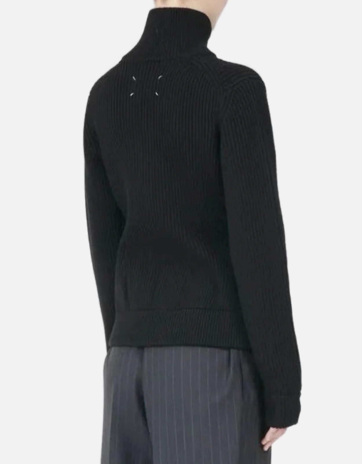 Maison Margiela Wool Zipped High-Neck Cardigan (Knitwear) IFCHIC.COM