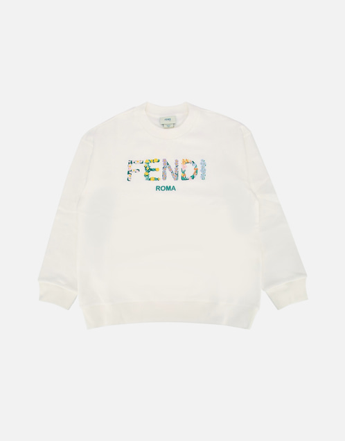 Fendi Kids Junior Embroidery Cotton Sweatshirt (All New In) IFCHIC.COM