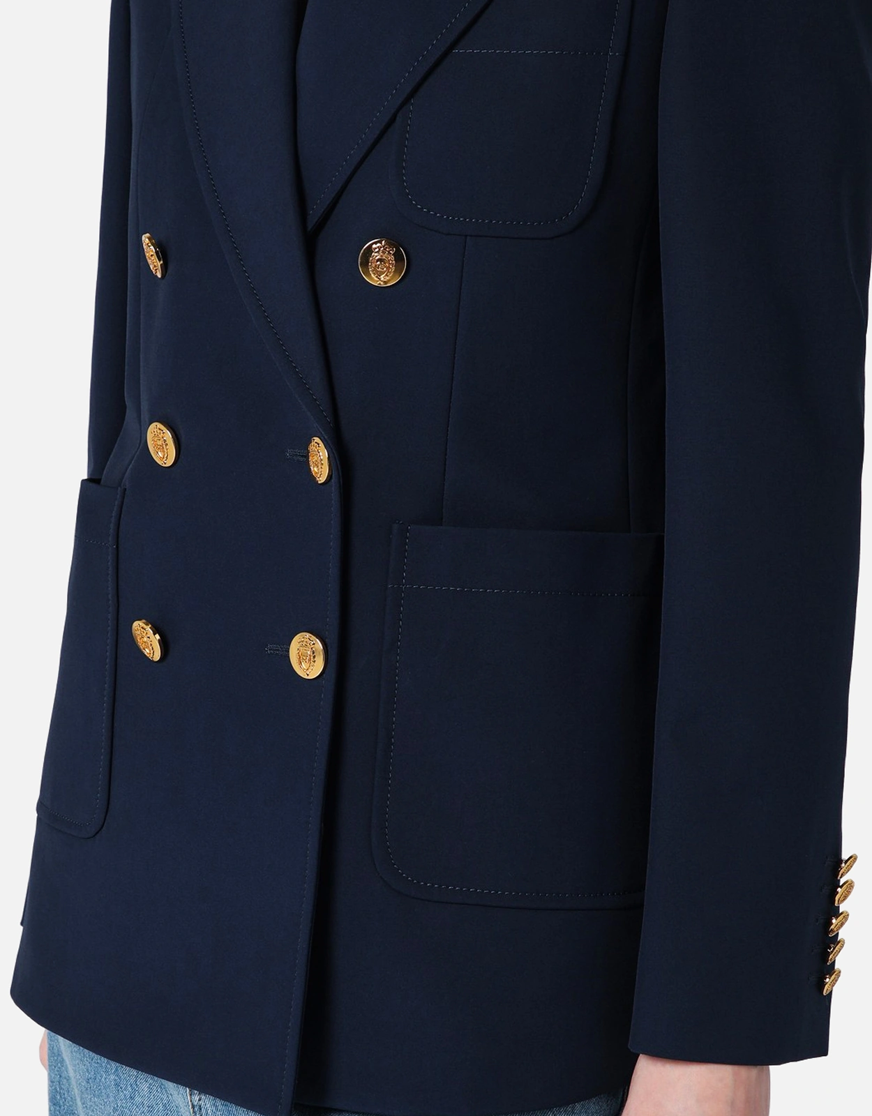 Gucci Double-breasted blue jacket in cotton (All New In) IFCHIC.COM