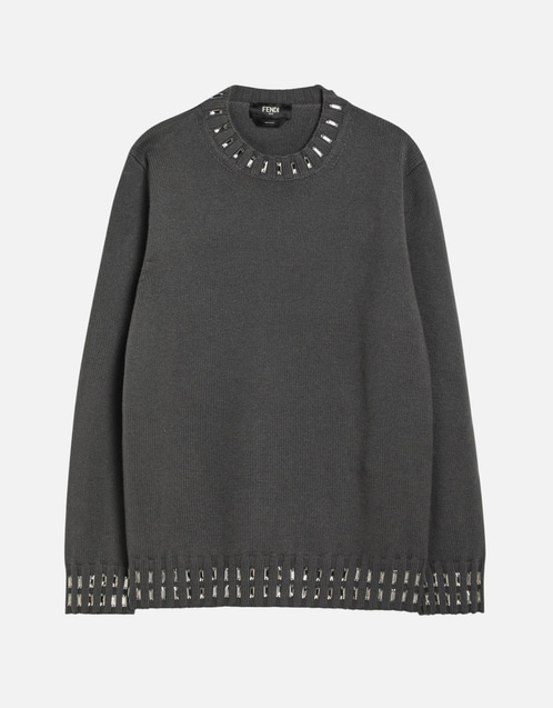 Fendi Grey wool and cashmere jumper (Clothing,Shirts) IFCHIC.COM