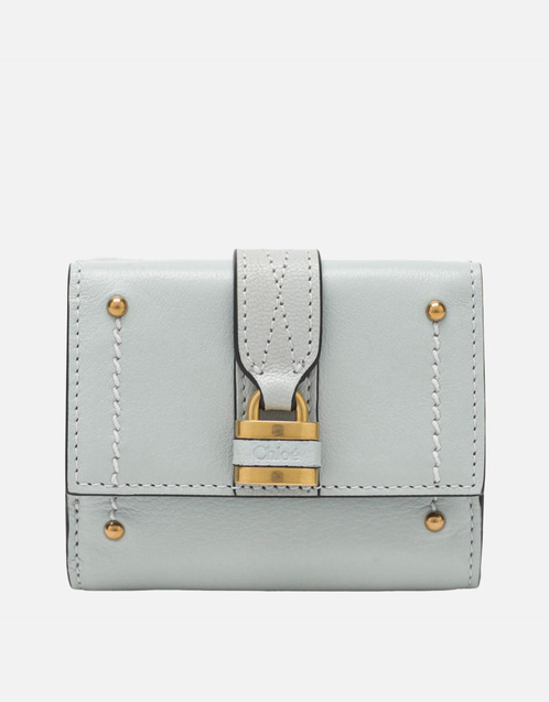 Chloé Mini Trifold Wallet Leather Aqua Blue (Wallets and Cardholders ...