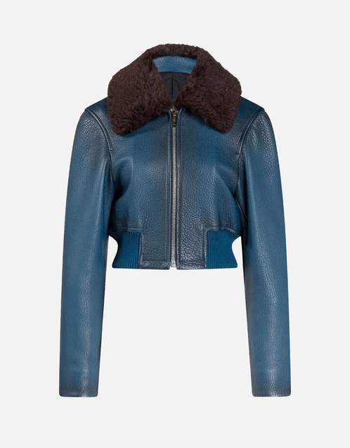ALAÏA Aviator Lambskin Leather Bomber Jacket (All New In) IFCHIC.COM
