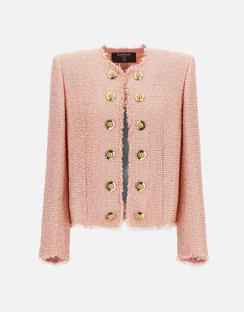 Balmain Edge-to-Edge Sequin Tweed Jacket (All New In) IFCHIC.COM
